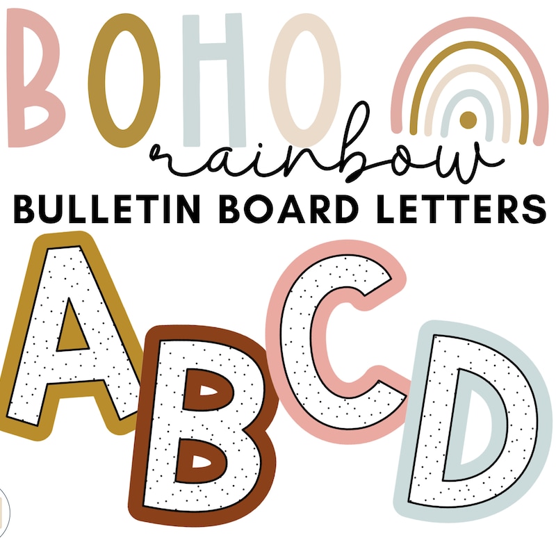 Rainbow Letters - Etsy
