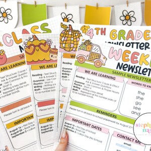 Fall Newsletters | September Newsletter | Class Newsletter Template ...