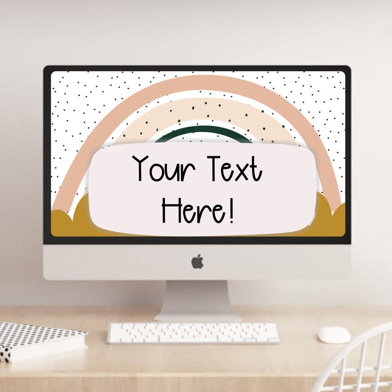 Boho Rainbow Slides Templates | Etsy