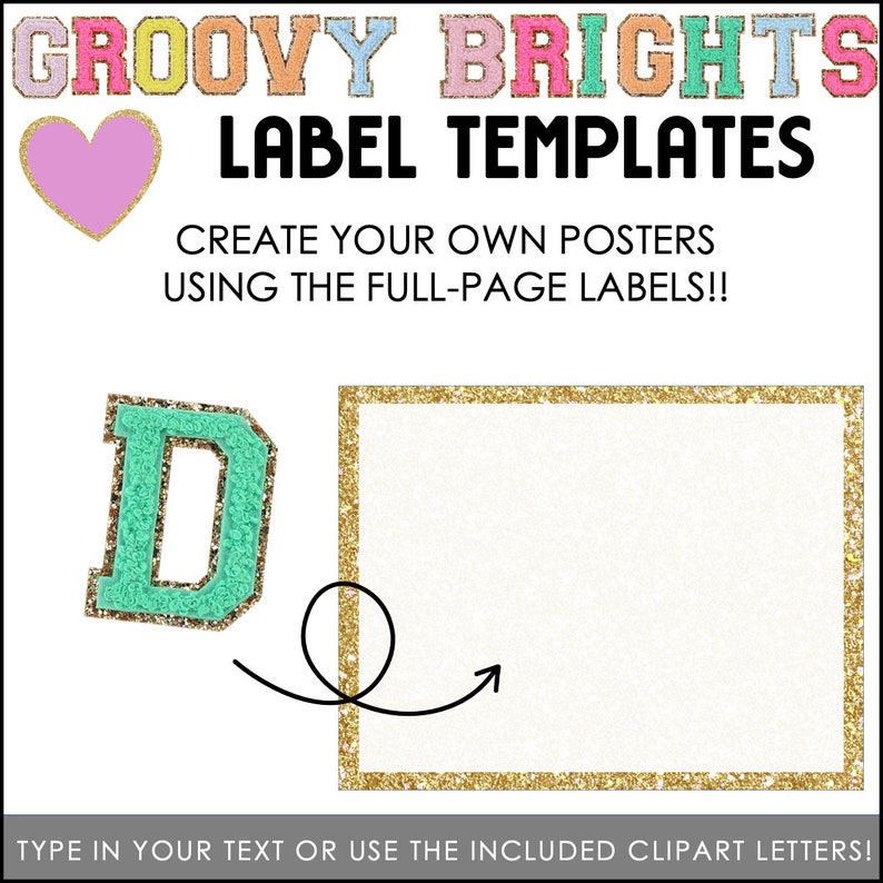 Groovy Classroom Decor | Labels - Etsy