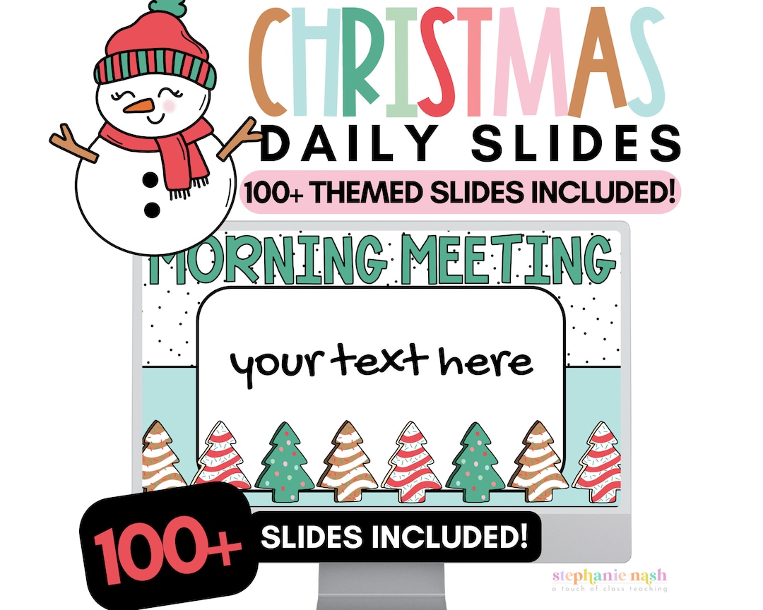 Christmas Morning Slides Editable | December Morning Slides Editable ...