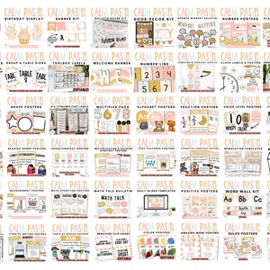 Calm Pastel Classroom Decor Bundle Editable | Ultimate Mega Classroom ...