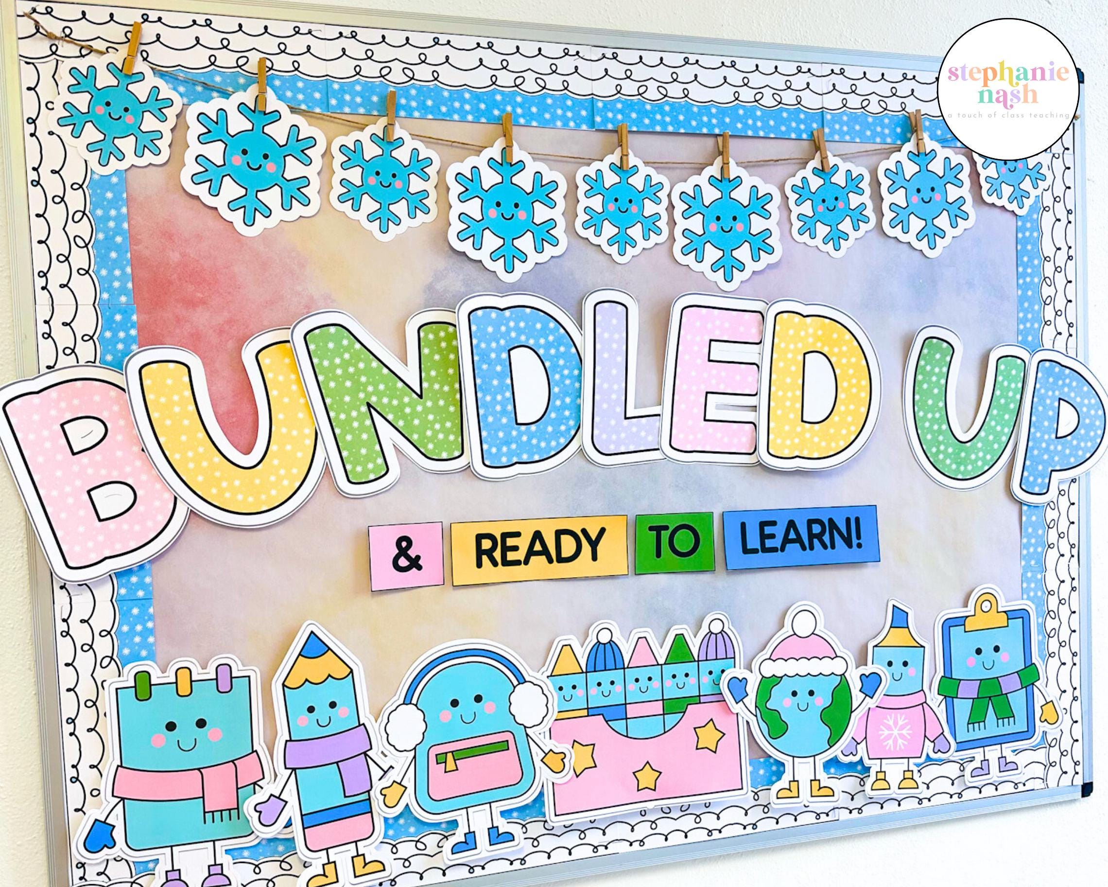 Winter Bulletin Board | January Bulletin Board With Student Photos ...