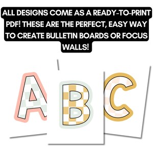 Calm Pastel Classroom Decor | Bulletin Board Letters | *NEW - Etsy