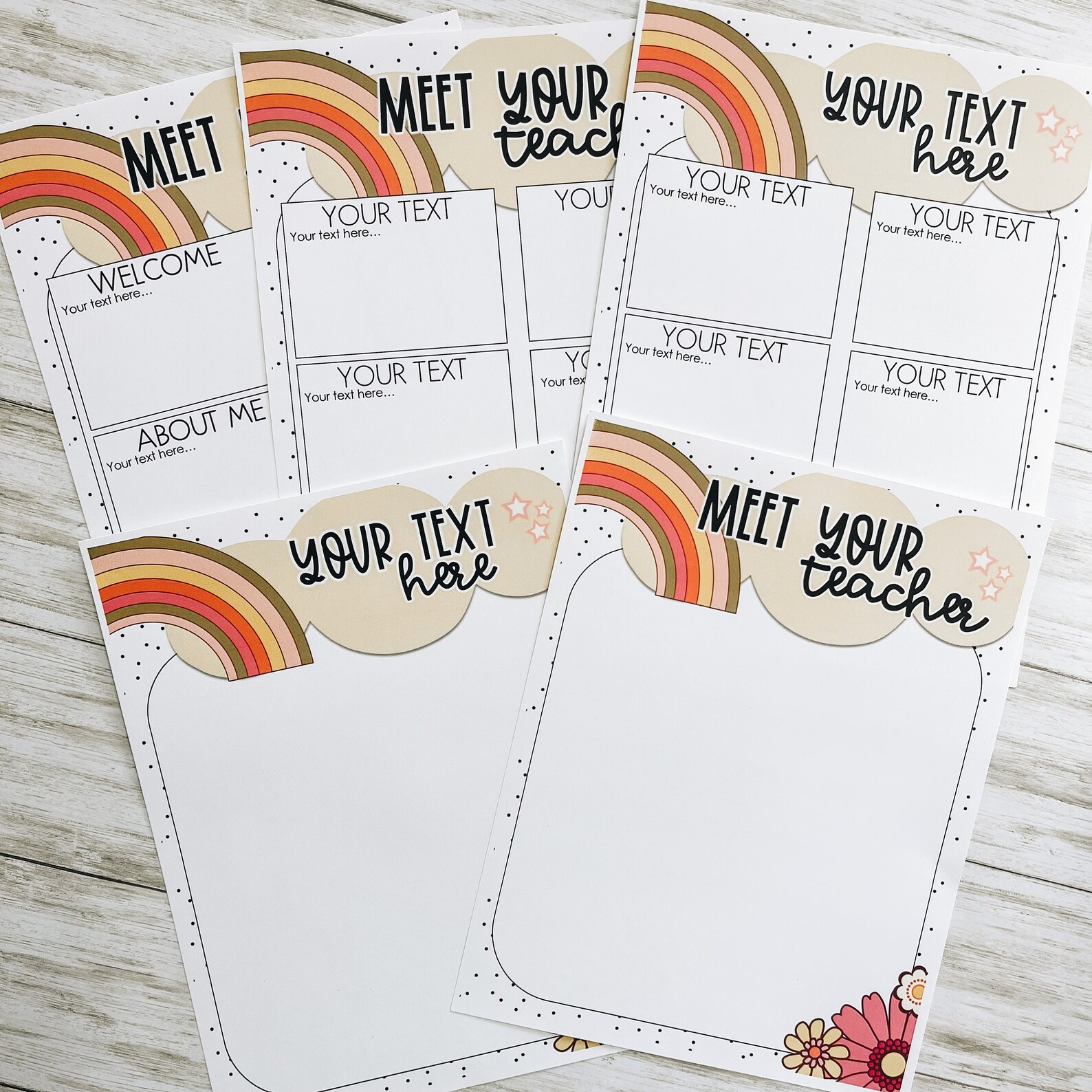 Retro Classroom Decor Meet the Teacher Templates - Etsy