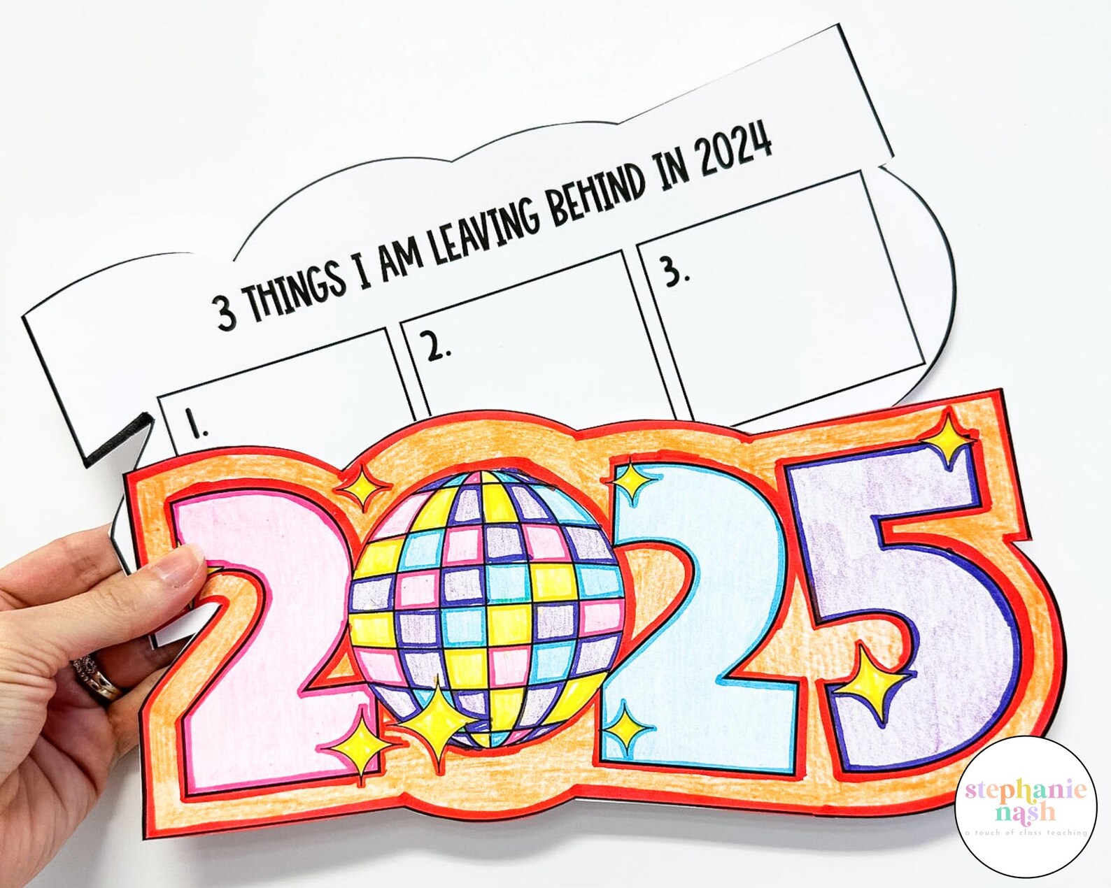 2025 New Years Craft + New Year Writing Activity | New Years Resolution ...