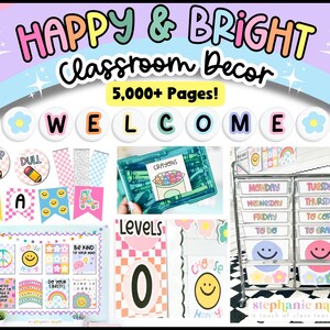 Bright Classroom Decor Bundle | Retro Classroom Decor | Groovy ...