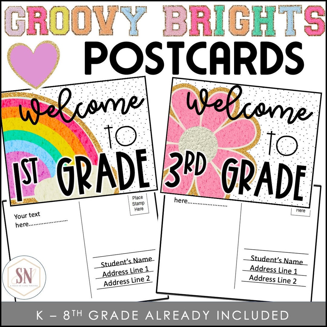 Groovy Classroom Decor | Post Cards - Etsy