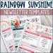 Rainbow Newsletter Templates - Etsy