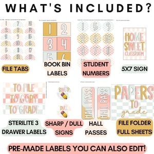 Calm Pastel Classroom Decor | Labels Templates | Editable | *NEW - Etsy