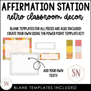 Retro Classroom Decor | Affirmation Station - Etsy