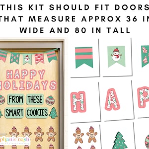 Christmas Door Decor | December Door Decor | Editable | Happy Holidays ...