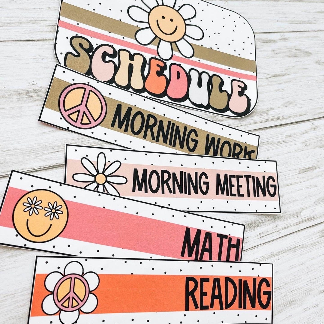 Retro Classroom Decor | Classroom Schedule - Etsy