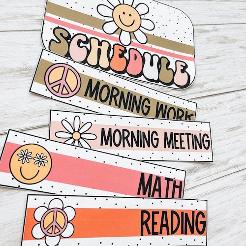 Retro Classroom Decor Banner Templates - Etsy