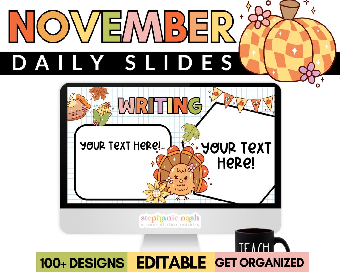Thanksgiving Morning Slides Editable | Fall Morning Slides Editable ...