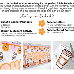 Fall Bulletin Board | Pumpkin Spice Bulletin Era Bulletin Board With ...