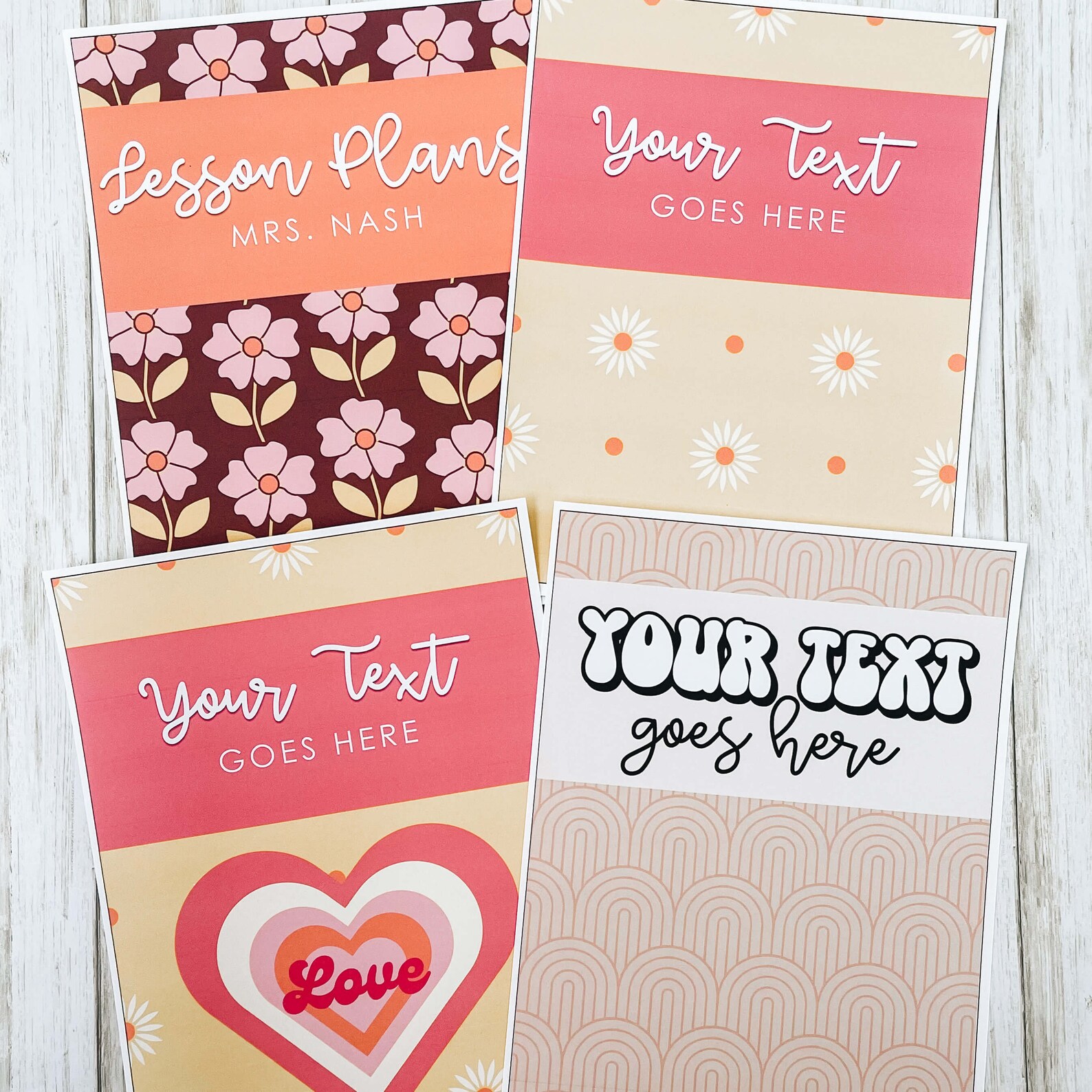 Retro Classroom Decor Binder Covers Calendars & Classroom - Etsy