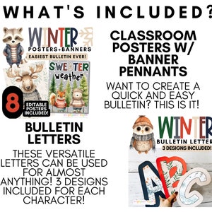 Winter Classroom Decor | Winter Door Decor | Winter Bulletin Board ...