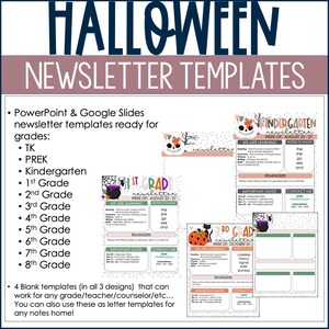 Halloween Newsletter Templates - Etsy