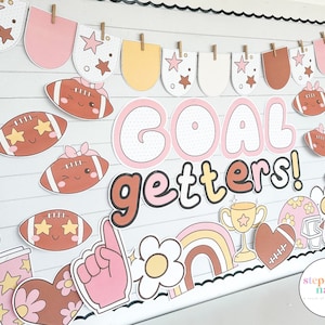 Football Bulletin Board | Goal Setting Bulletin Board Ideas | Sports ...