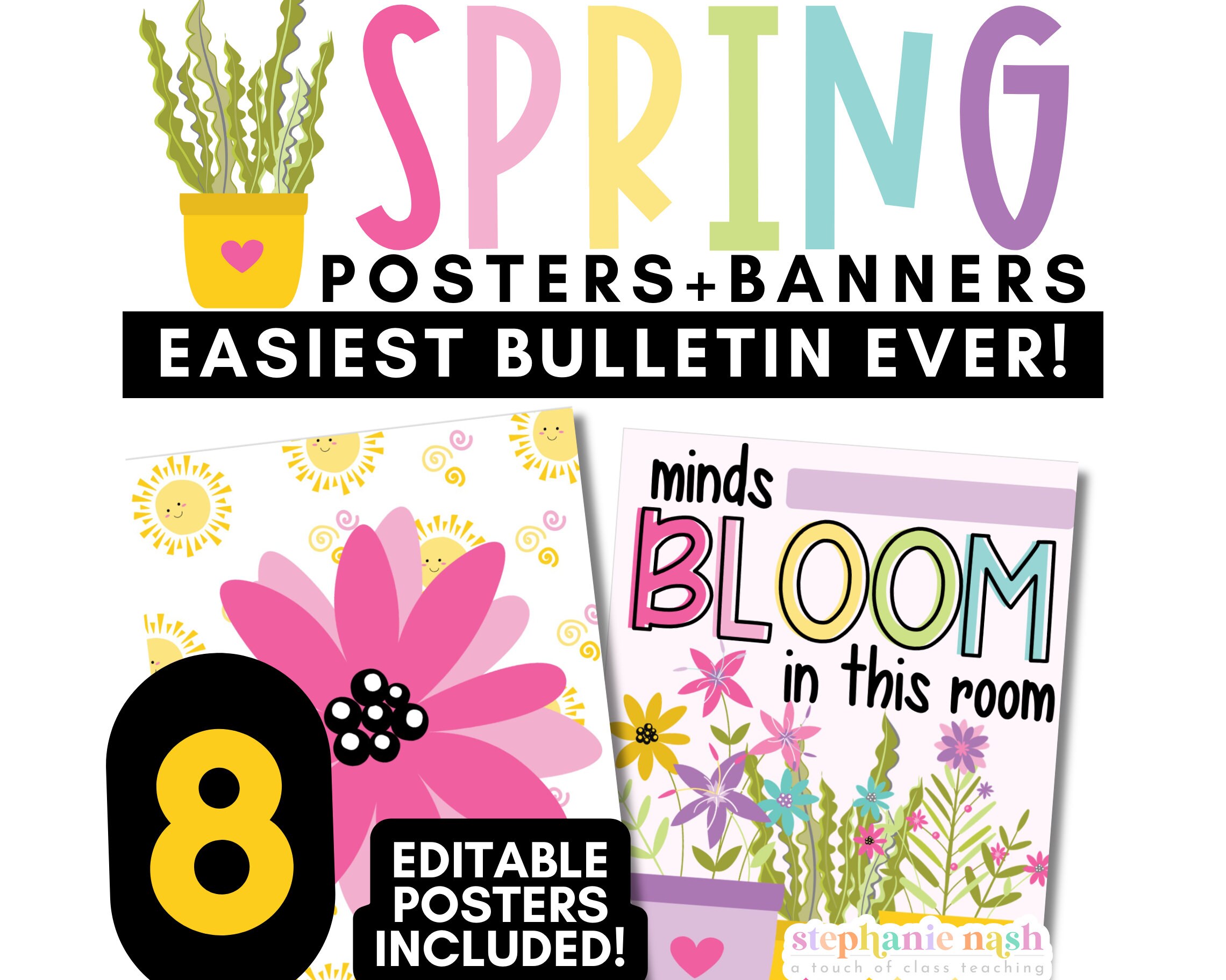 Spring Bulletin Board | April Classroom Posters | Bulletin Board Ideas ...