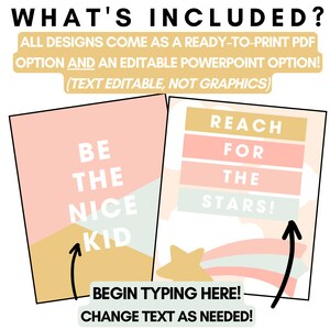 Calm Pastel Classroom Decor | Classroom Posters | Editable | - Etsy