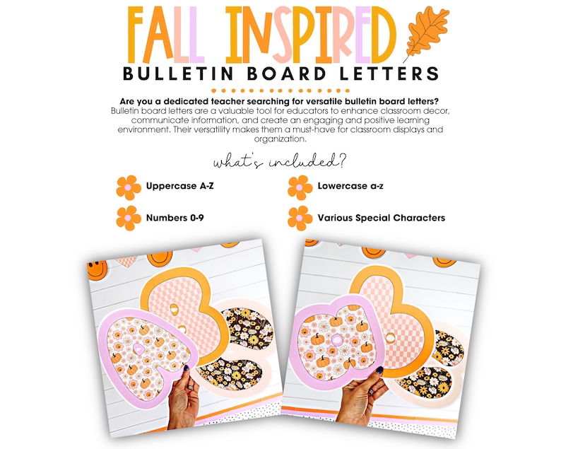 Bulletin Board Letters | Fall Classroom Decor | Fall Bulletin Board ...