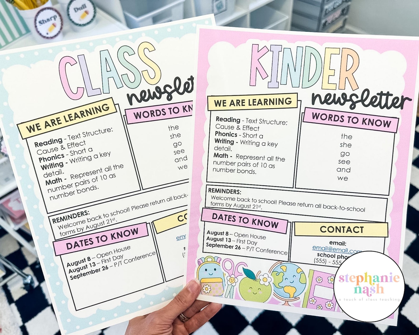 Back to School Newsletters | Editable Newsletter Templates | Classroom ...