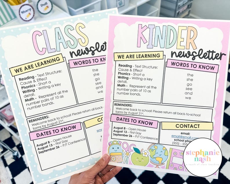 Back to School Newsletters | Editable Newsletter Templates | Classroom ...