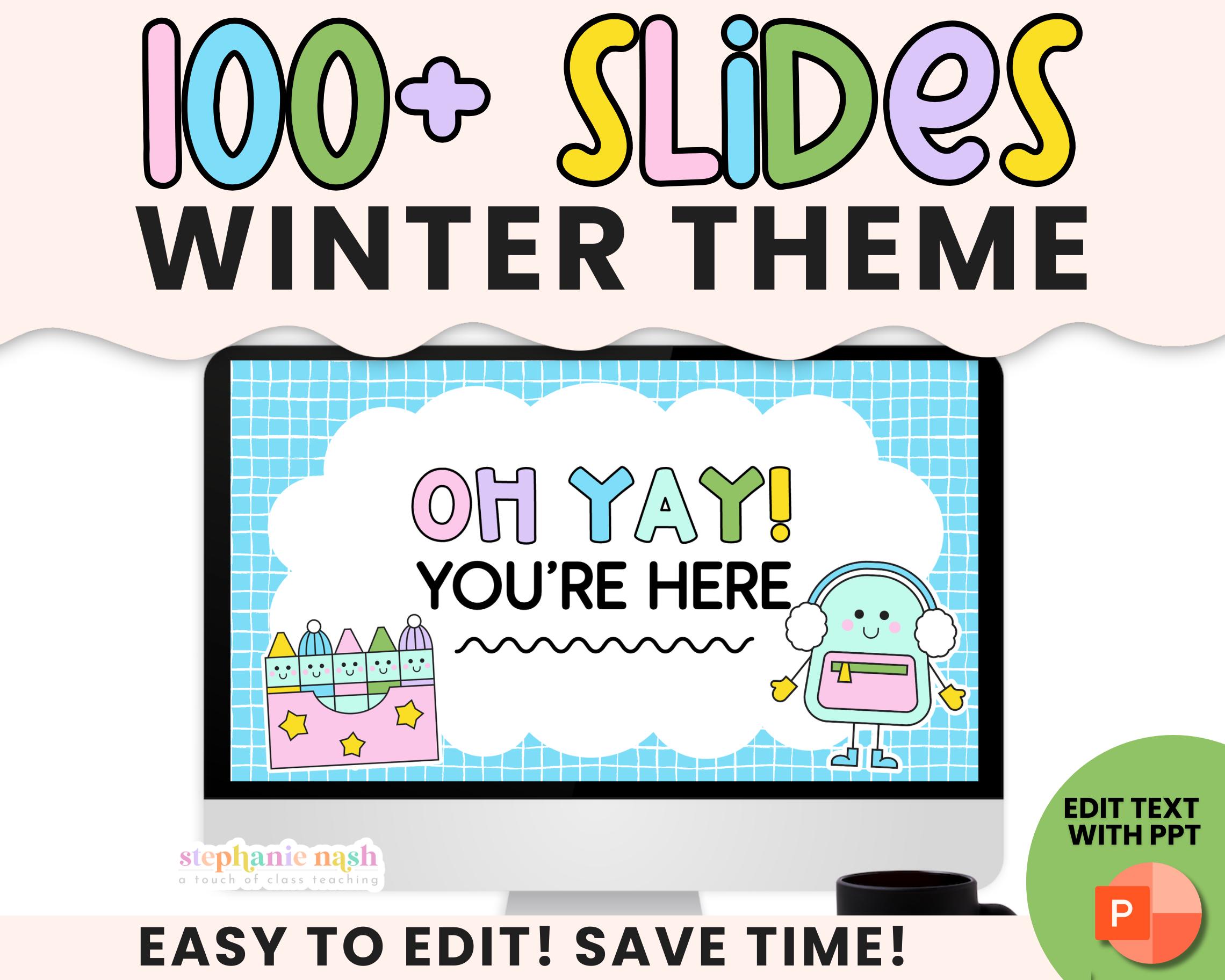 Winter Morning Slides Editable | Winter Daily Slides Editable | January ...