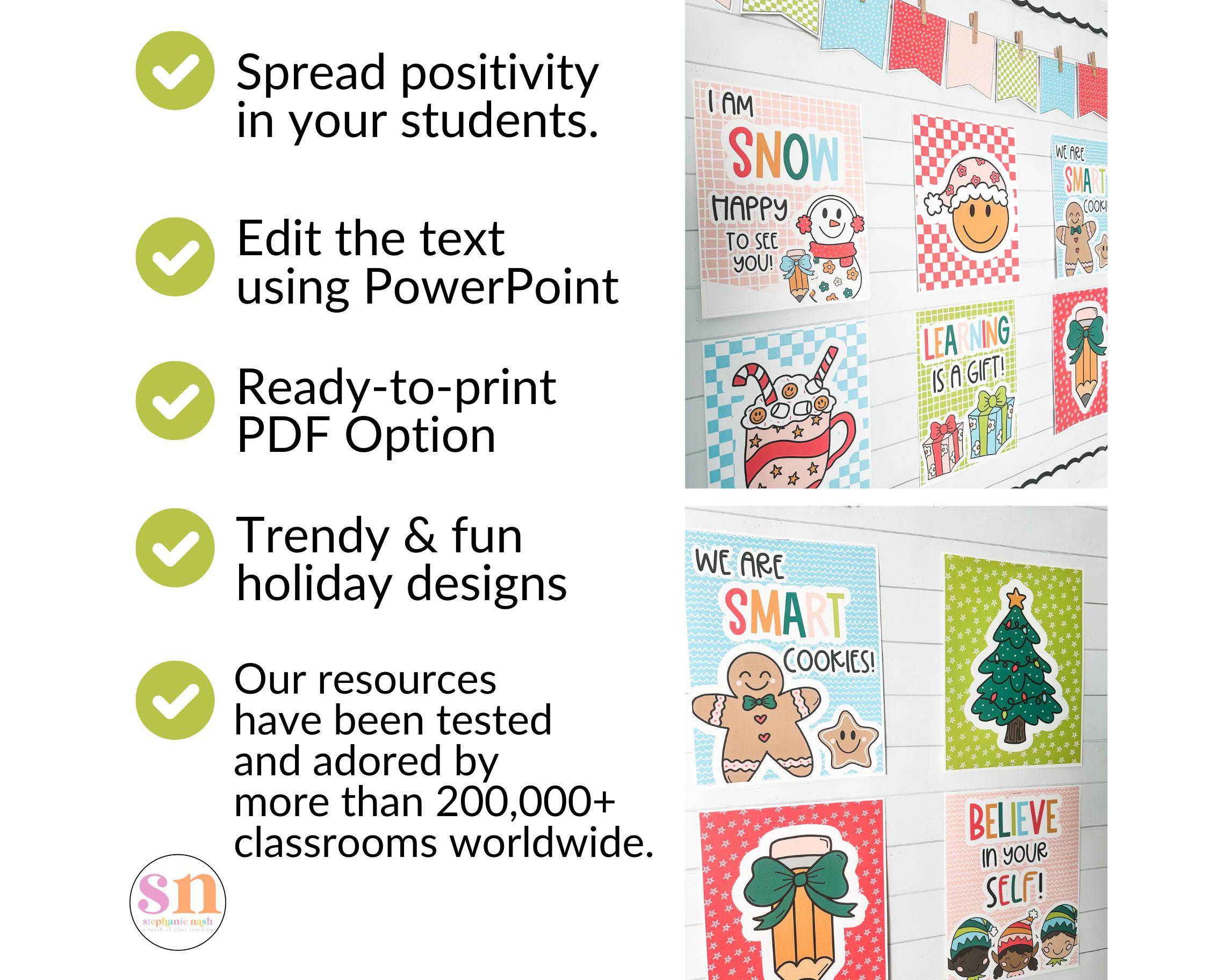 Christmas Bulletin Board | Editable | Classroom Posters | Holiday ...