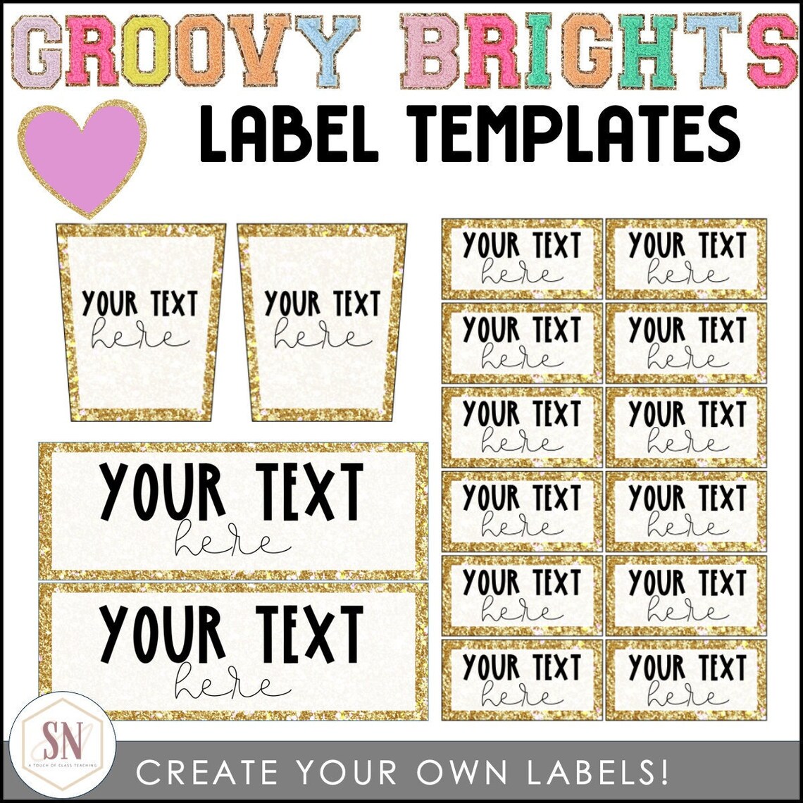 Groovy Classroom Decor | Labels - Etsy