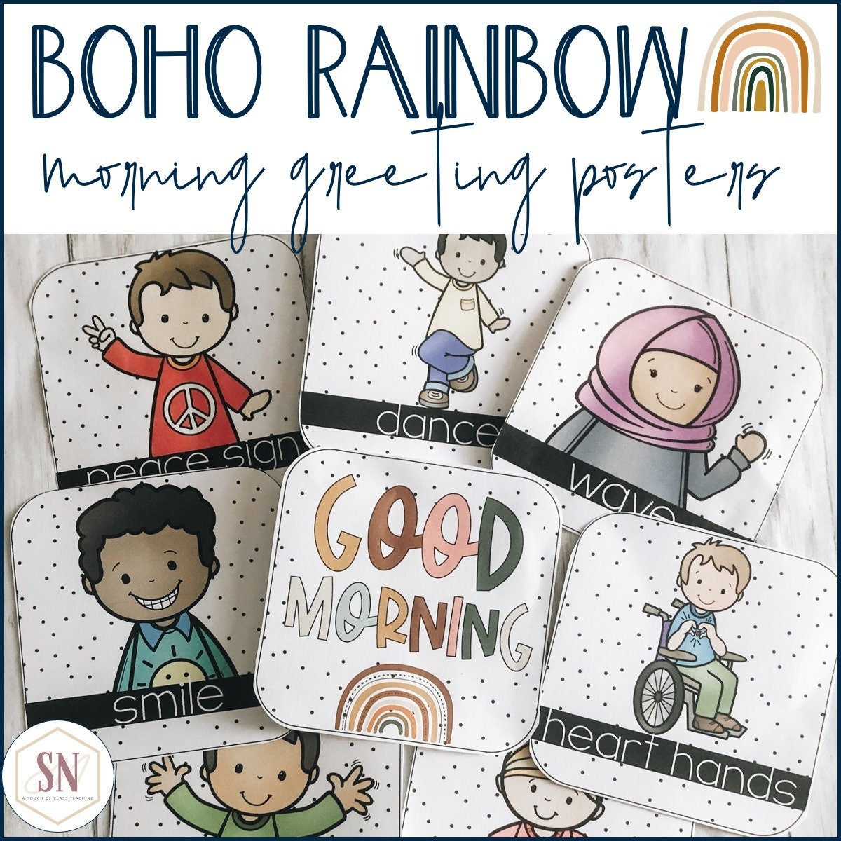 Boho Rainbow Morning Greeting Posters - Etsy