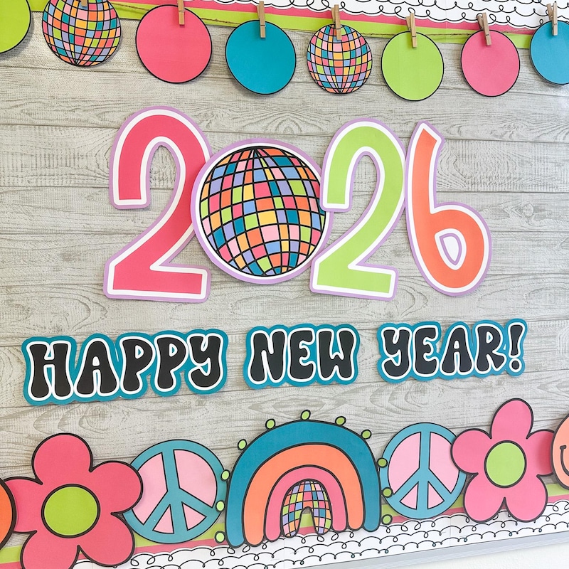 New Years Bulletin Board Poster - Etsy UK