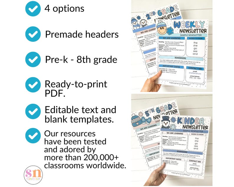 Winter Newsletters | January Newsletter | January Newsletter Editable ...