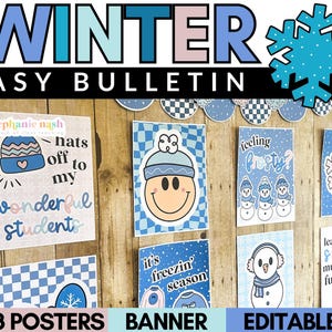 Winter Bulletin Board | Editable | Winter Posters | January Bulletin ...