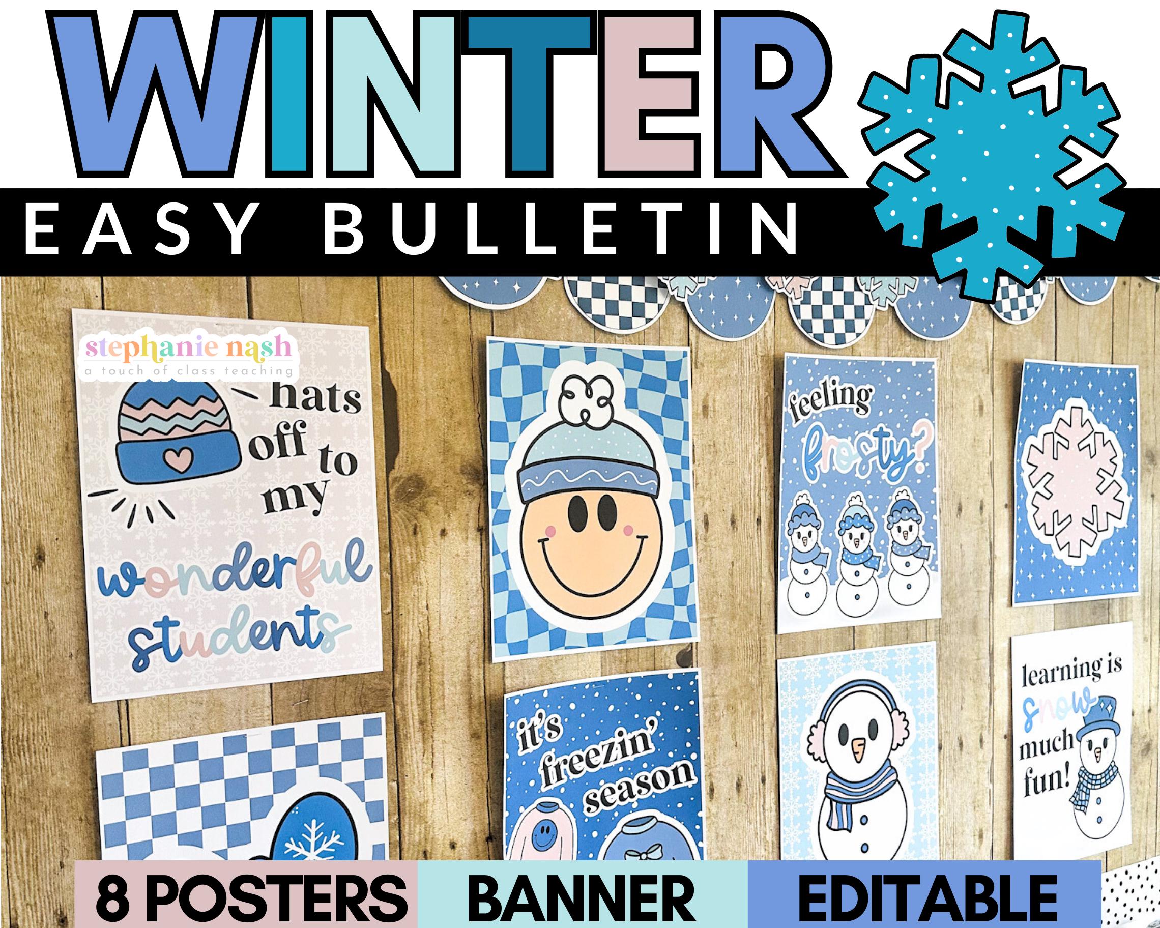 Winter Bulletin Board | Editable | Winter Posters | January Bulletin ...