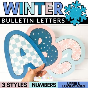Bulletin Board Letters | Winter Bulletin Board Letters | January ...