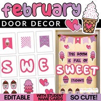 Cactus Valentine’s Day Bulletin Board Kit, February Bulletin Board Door ...