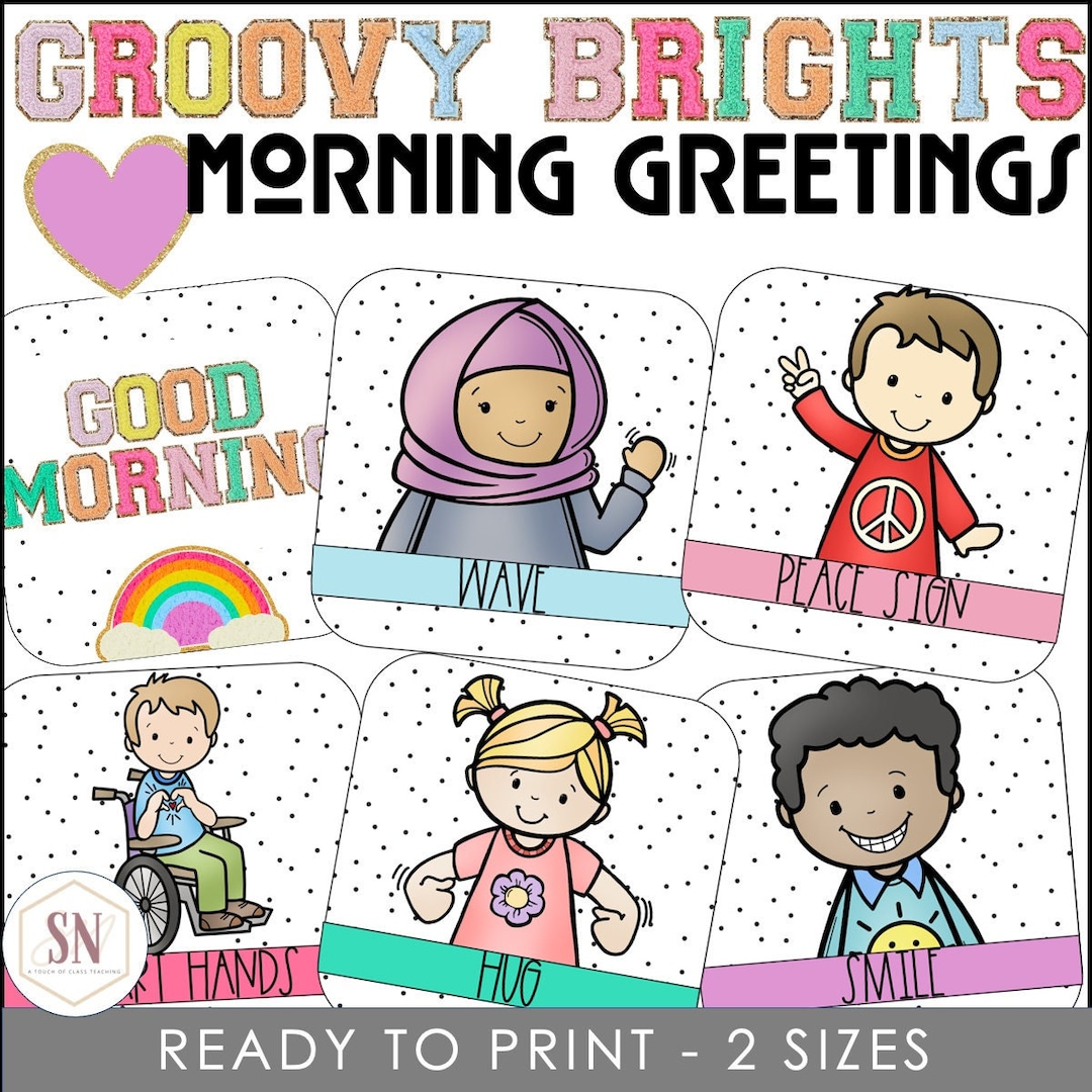 Groovy Classroom Decor | Morning Greeting Posters - Etsy