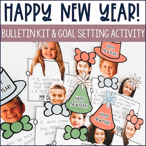 New Years Bulletin Board | Bulletin Board With Students' Photos | New ...