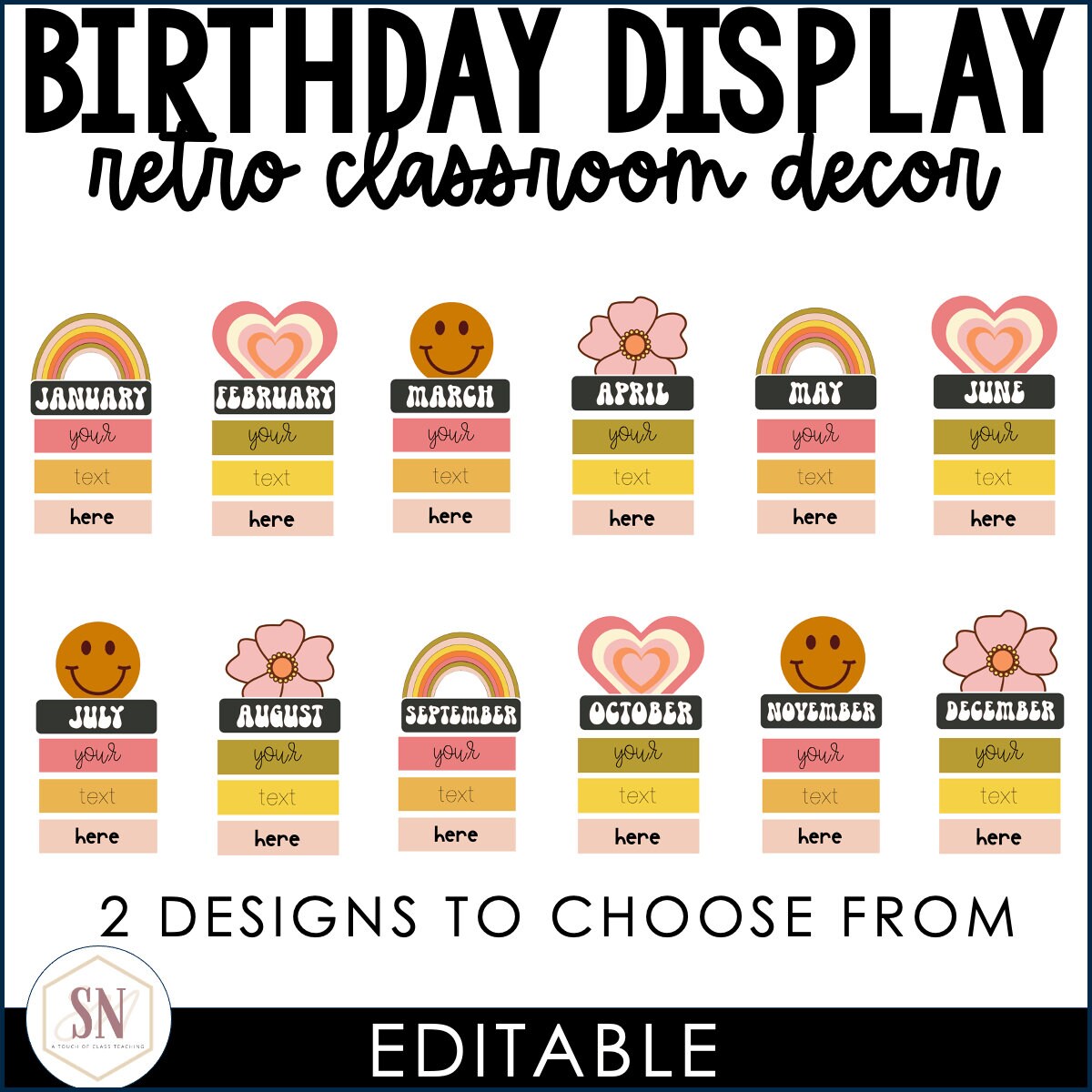 Retro Classroom Decor Birthday Display - Etsy