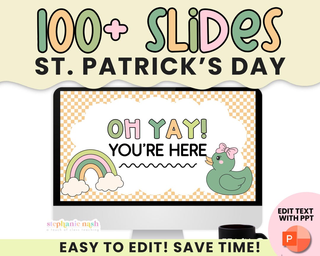March Morning Slides | St. Patrick's Day Classroom Templates (editable ...