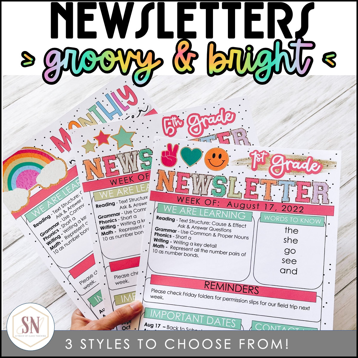 Groovy Classroom Decor Newsletters - Etsy