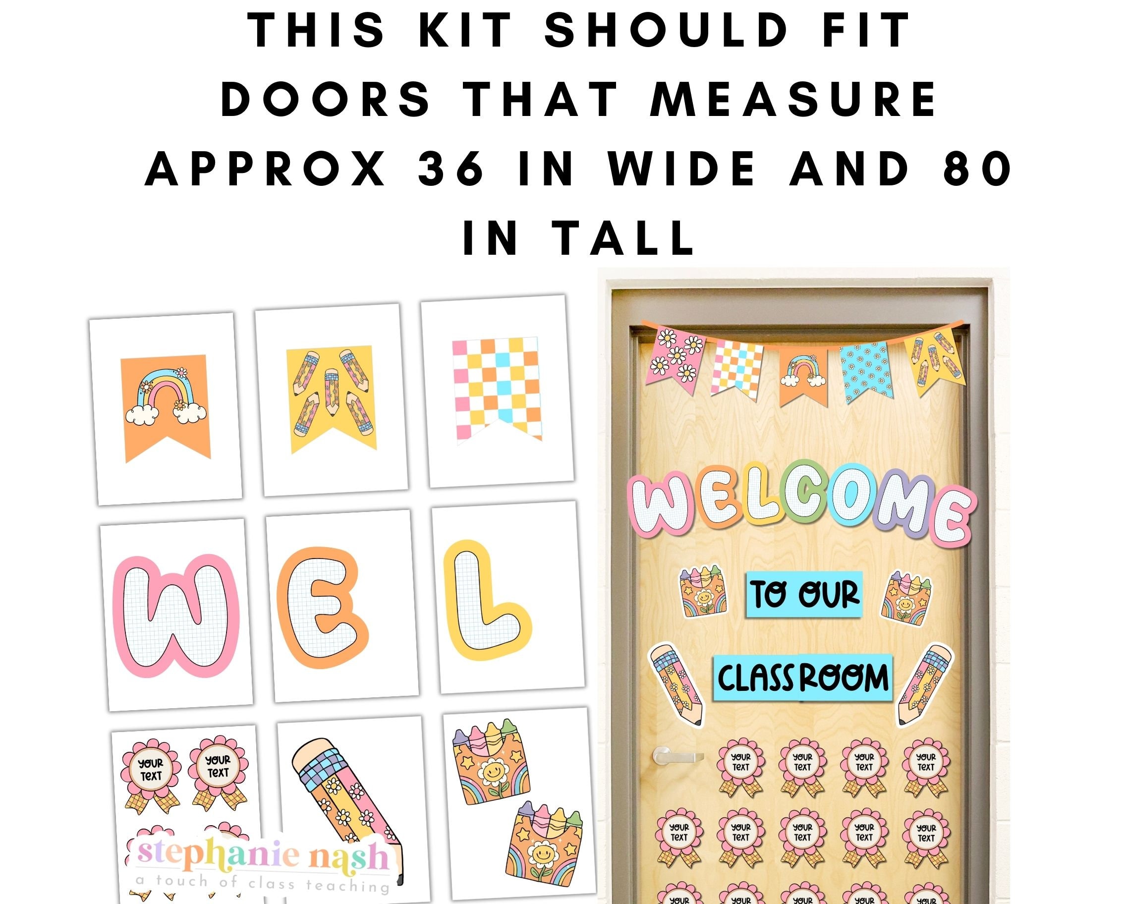 Welcome Back to School Door Decor | Classroom Door Decoration | August ...