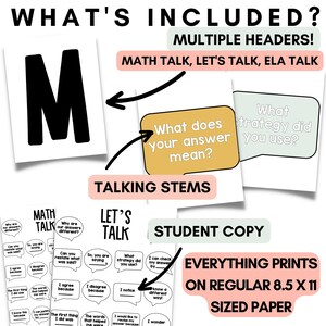 Calm Pastel Classroom Decor | Math Talk Bulletin | Editable | *NEW - Etsy