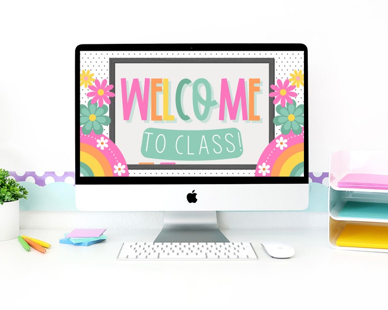 Elementary Classroom Decor | Retro & Fun Daiy Classroom Slides - Etsy