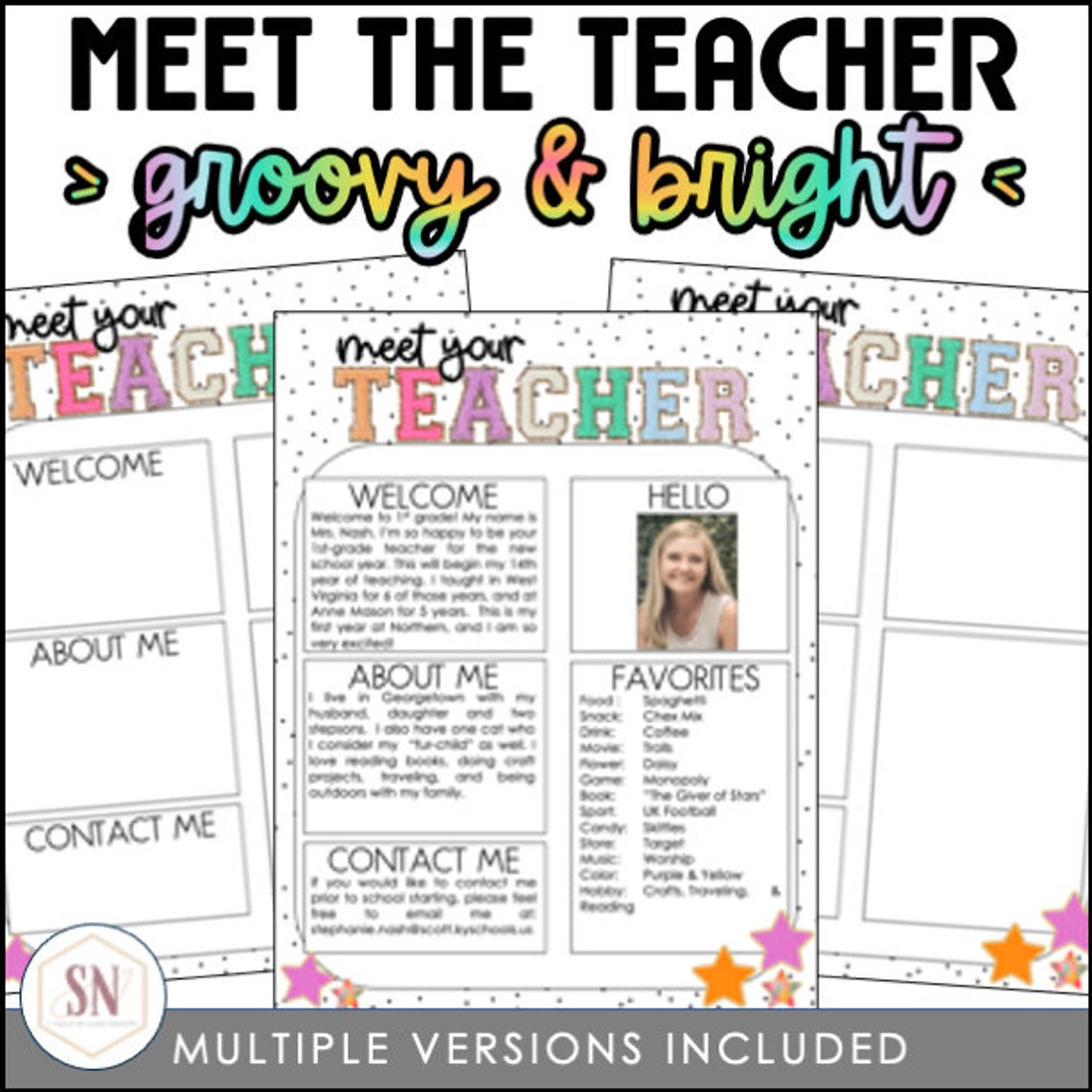 Groovy Classroom Decor Meet the Teacher Templates - Etsy