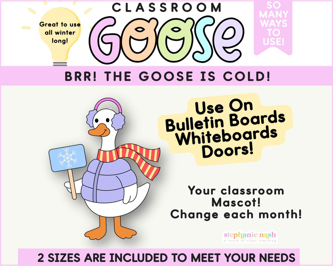 Winter Classroom Goose | Silly Goose Accessories and Costumes for Cold ...