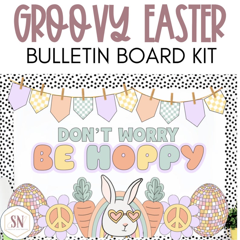 Groovy Easter Bulletin Board Retro Easter Bulletin Board - Etsy